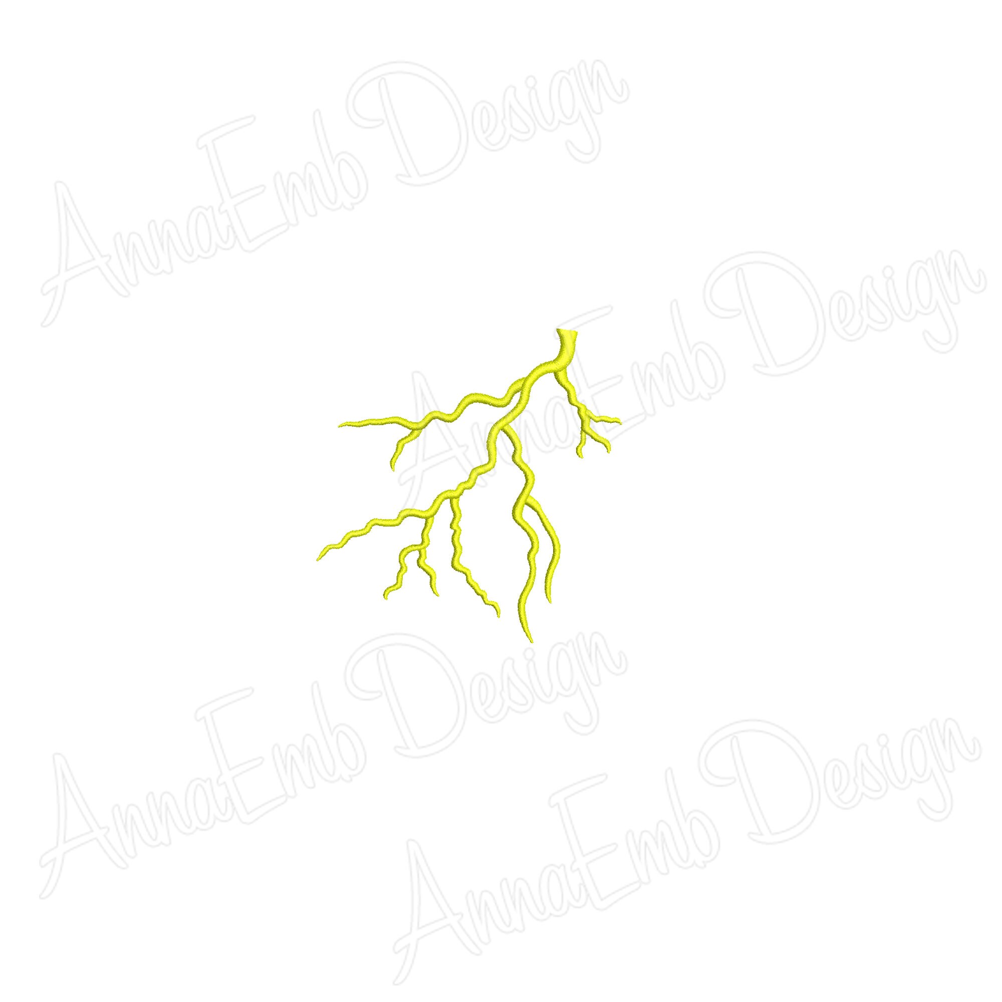 Lightning Bolt Embroidery Design. Machine Embroidery. Branch - Etsy Canada