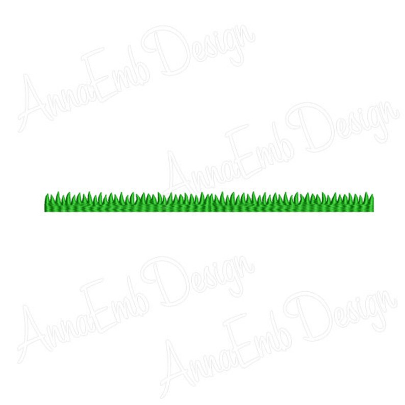 Grass Embroidery Design Machine Embroidery Grass Border Etsy