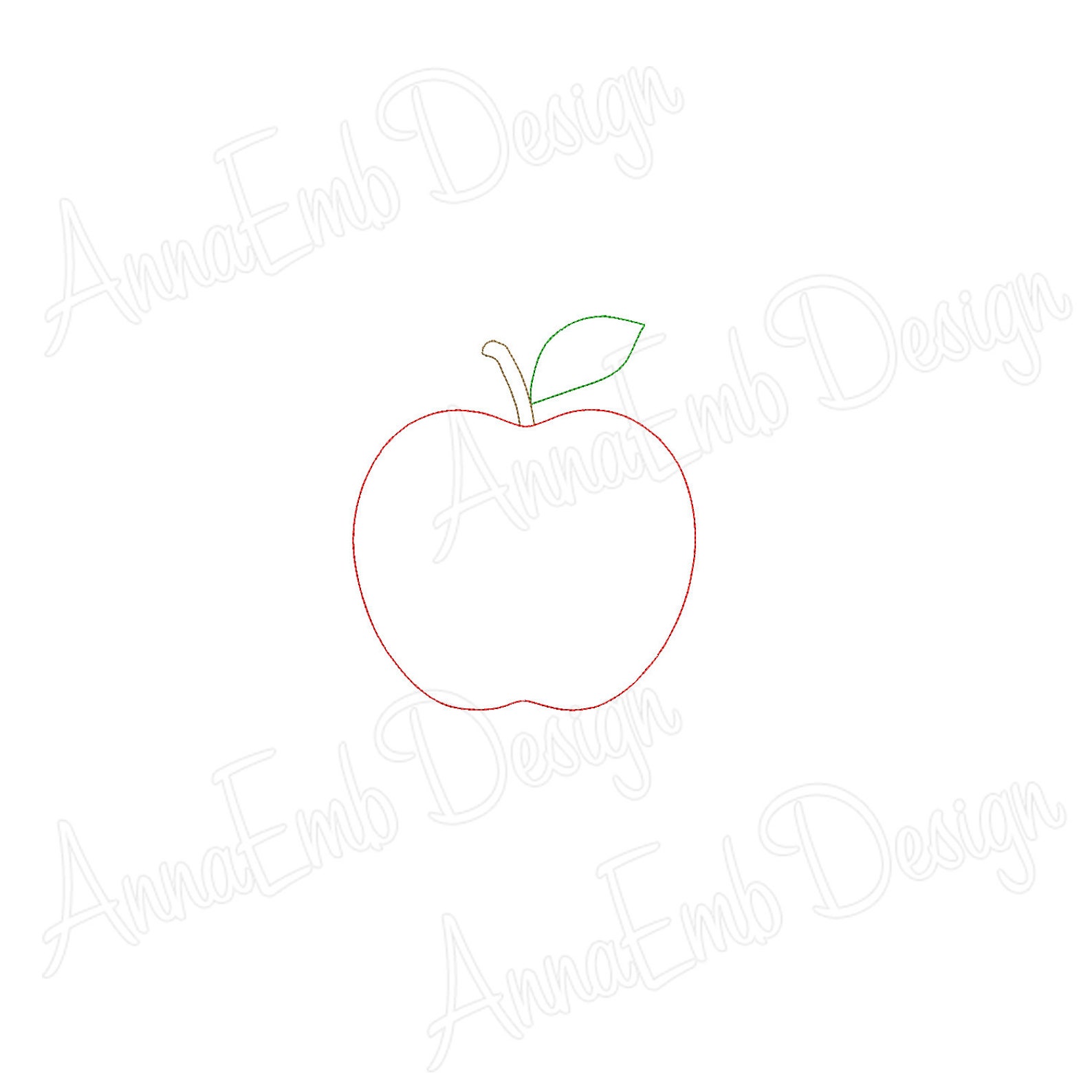 Apple Embroidery Design. Apple Mini Embroidery. Fruit Embroidery Design ...