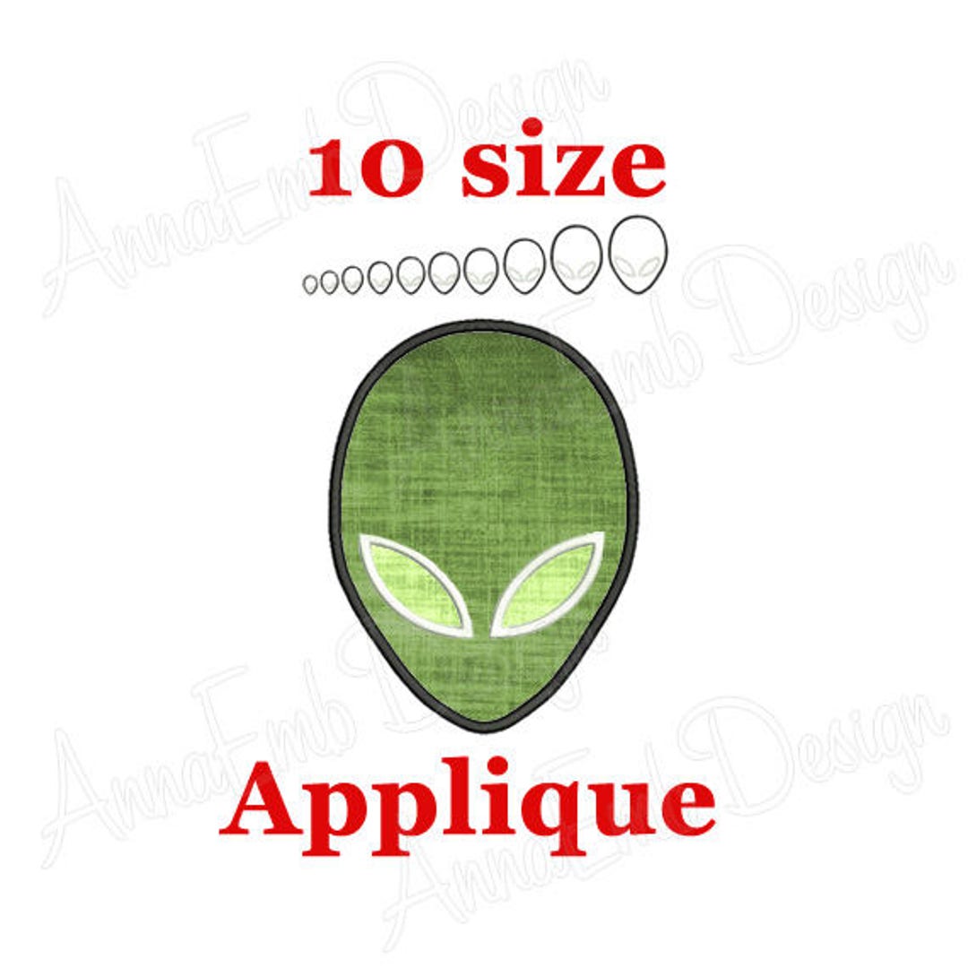 Alien Applique Embroidery Design. Mini Alien. Machine Embroidery Design ...