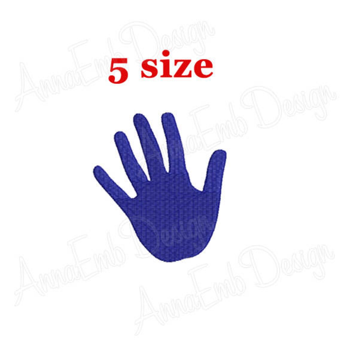 Hand Embroidery Design. Hand Prints Embroidery. Machine | Etsy