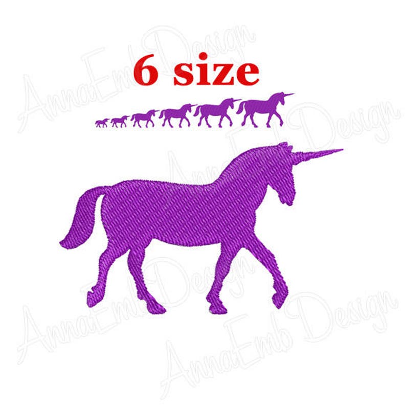 Unicorn Embroidery design. Unicorn Silhouette. Horse | Etsy