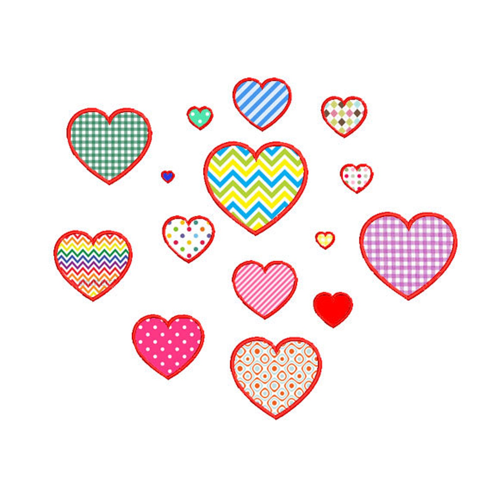 Heart Applique Embroidery Design. Heart Machine Embroidery Applique ...