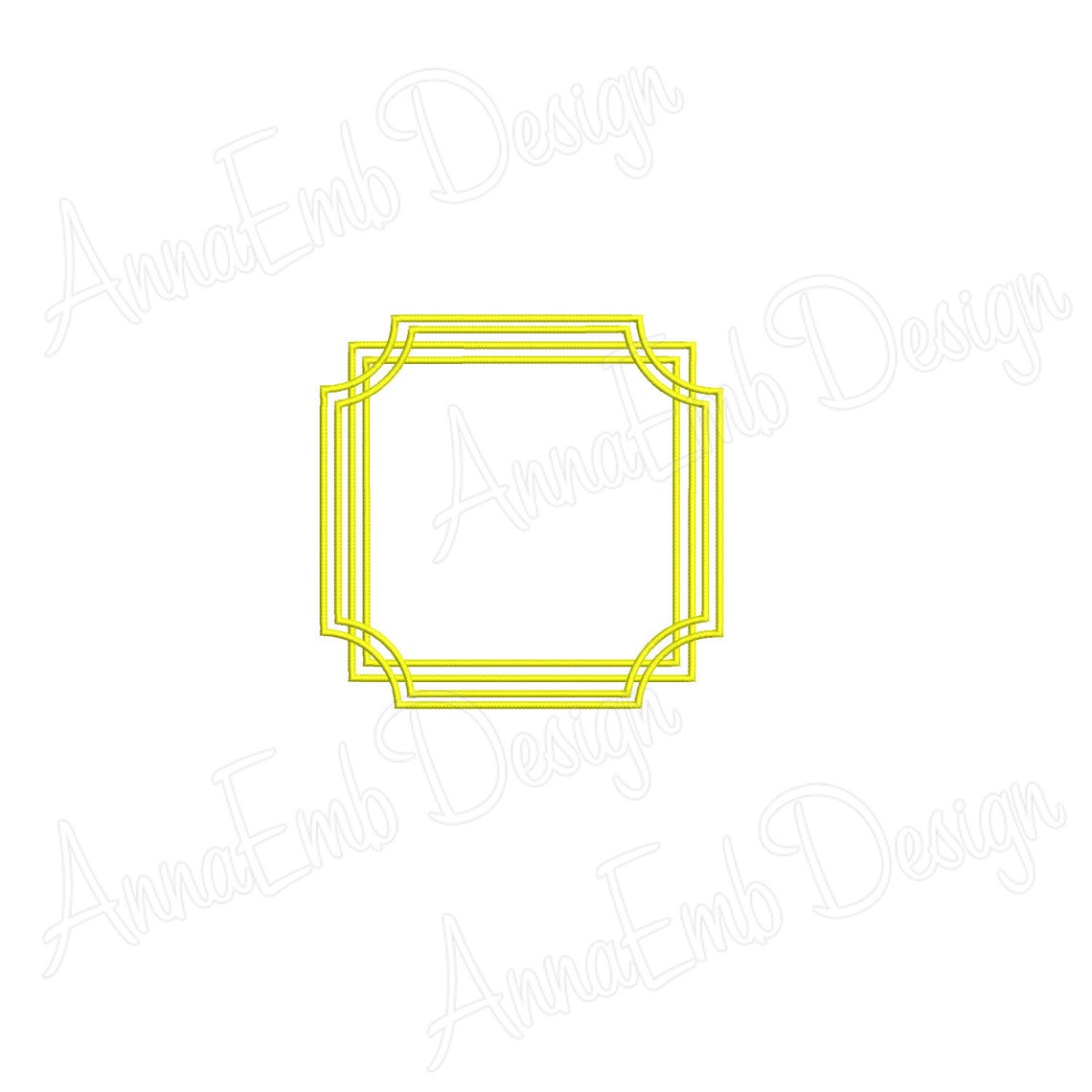 Square Monogram Frame Embroidery Design. Square Frame. | Etsy