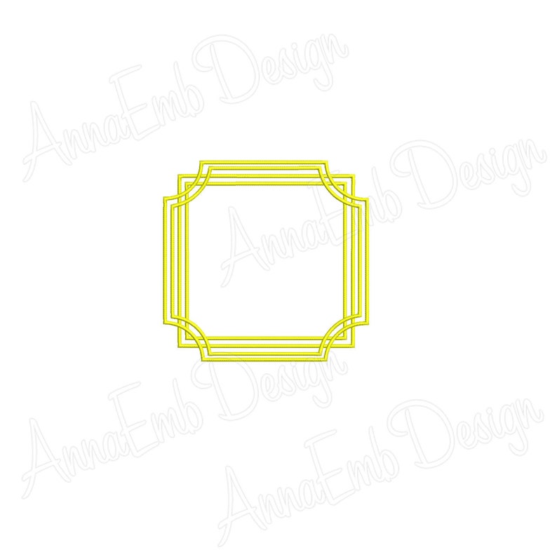 Square Monogram Frame Embroidery Design. Square Frame. | Etsy