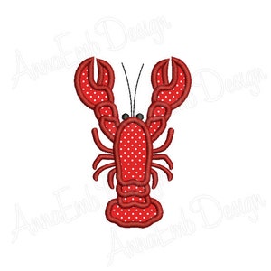 Lobster Applique Embroidery Design. Lobster Mini Embroidery. Lobster ...