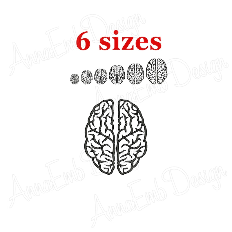 Brain Embroidery - Etsy