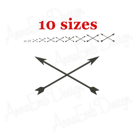 Arrow Cross Embroidery Design. Arrow Embroidery Design. Arrow - Etsy
