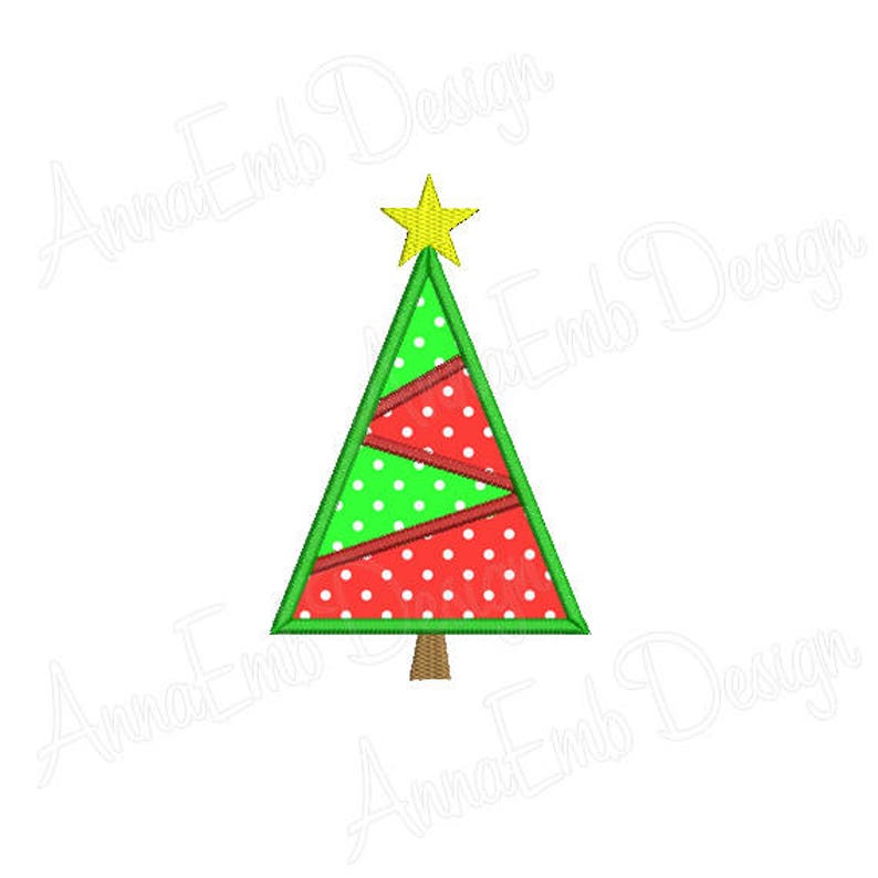 Christmas Tree Applique Embroidery Design. Tree Mini. Tree - Etsy