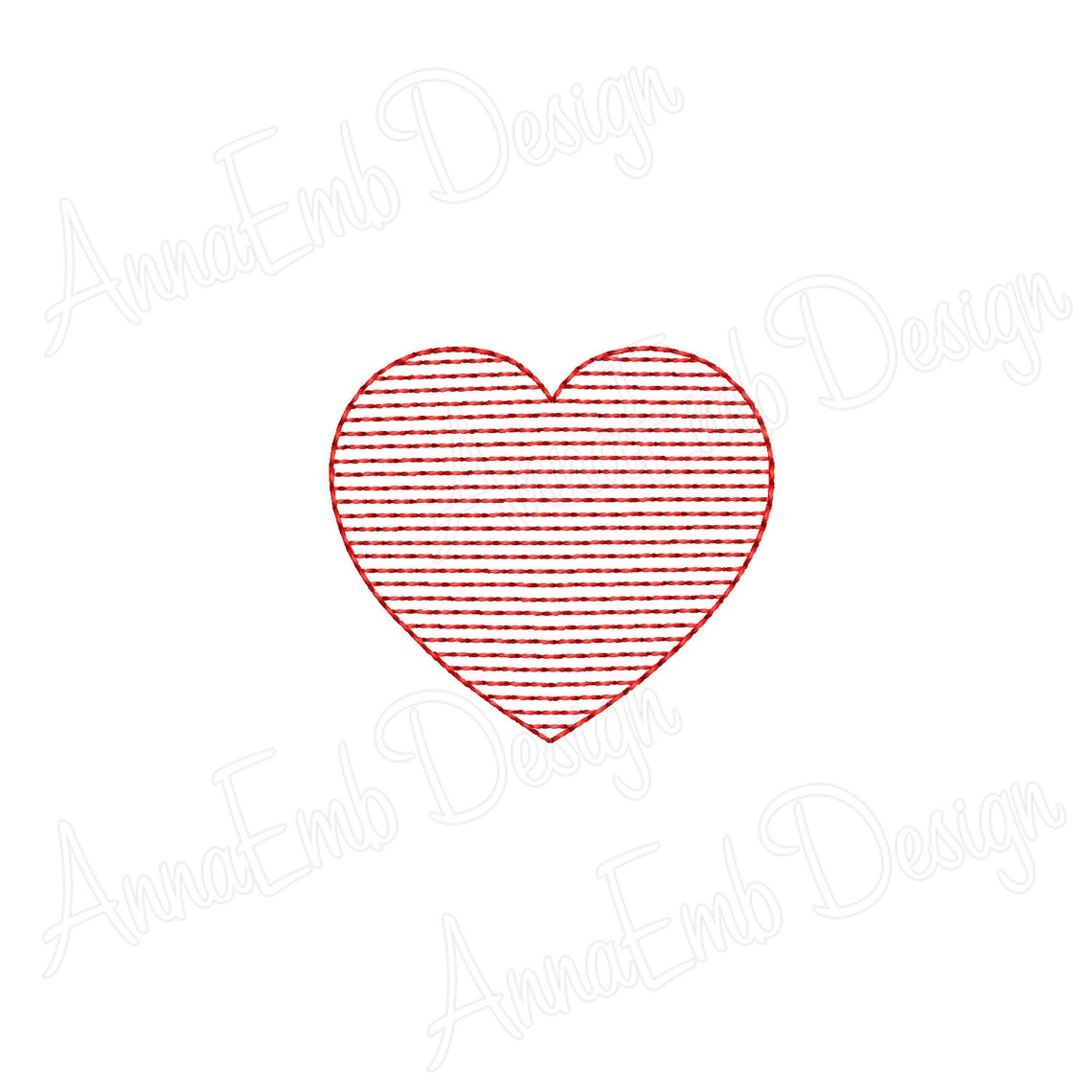 Heart Sketch Stitch Embroidery Design. Mini Heart Embroidery. Love ...