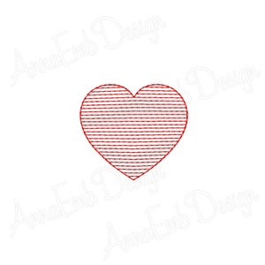 Heart Sketch Stitch Embroidery Design. Mini Heart Embroidery. Love ...