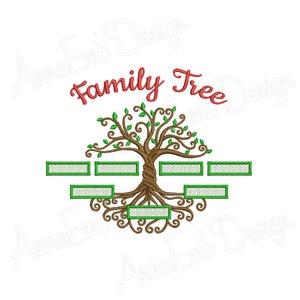 Family Tree Embroidery Design. Tree of Life Embroidery Design. Machine ...