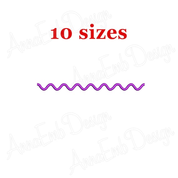 Wavy Line Embroidery Design. Mini Wavy Line Embroidery. - Etsy