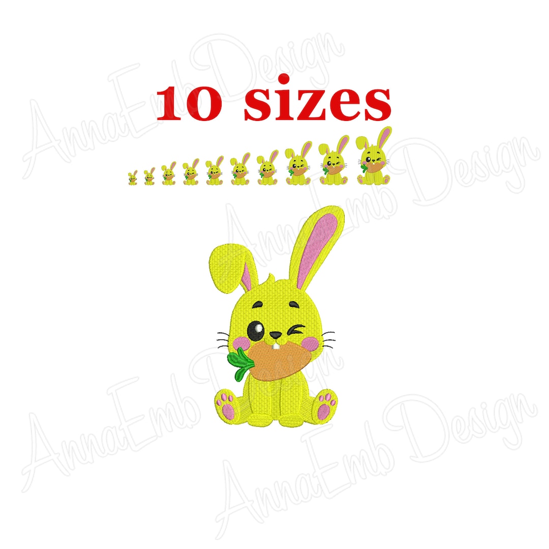 Bunny Embroidery Design. Silhouette Easter Rabbit. Easter Design ...