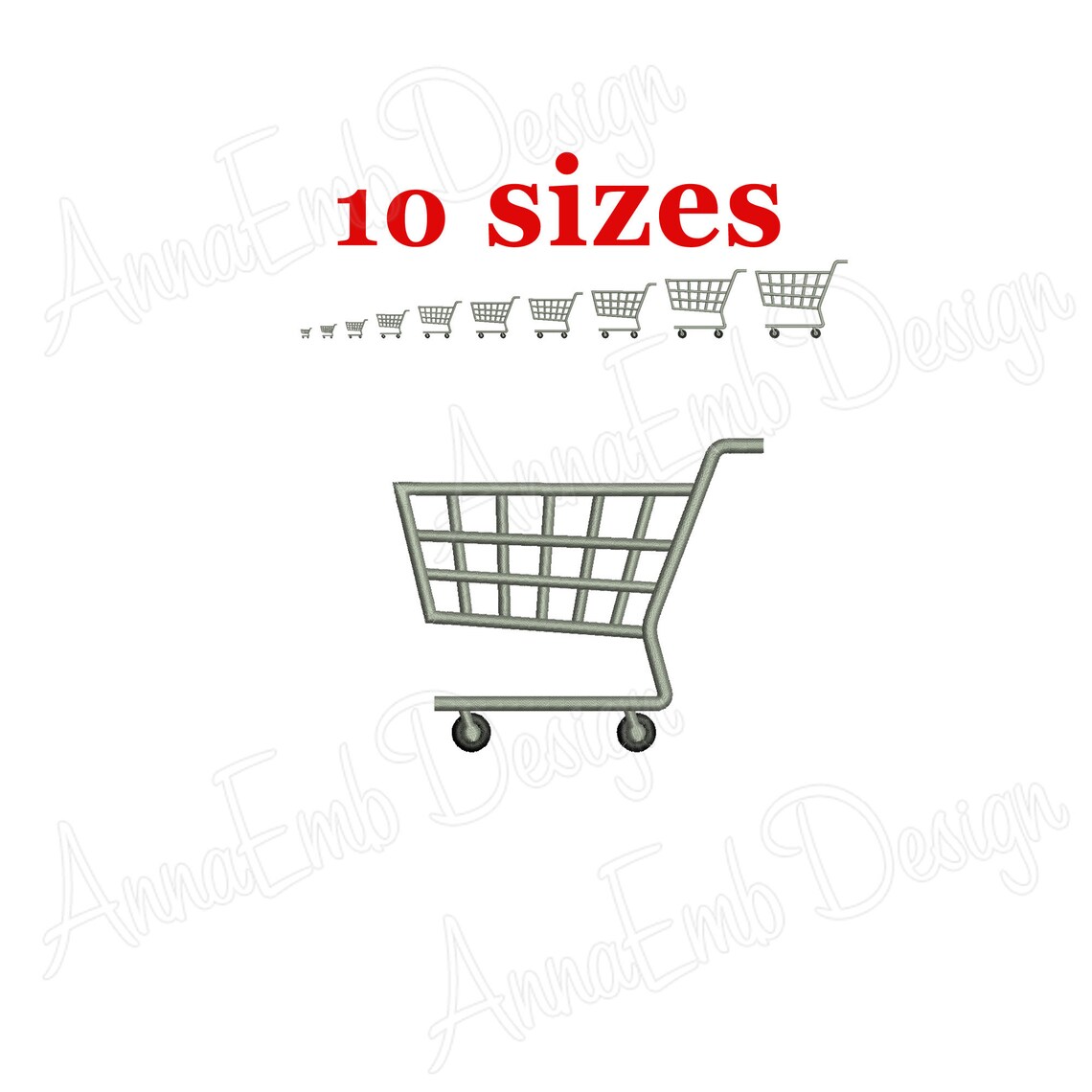 Shopping Cart Embroidery Design. Shopping Cart Mini - Etsy