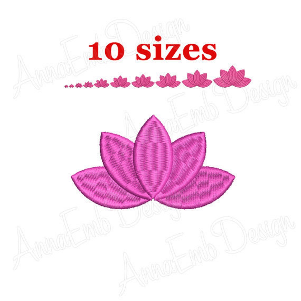 Lotus Flower Embroidery Design. Machine Embroidery Design. - Etsy