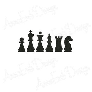 Chess Embroidery Design. Chess Silhouette. Chess Mini. Chess Design ...