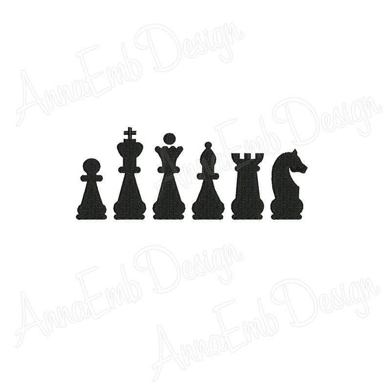 Chess Embroidery Design. Chess Silhouette. Chess Mini. Chess | Etsy
