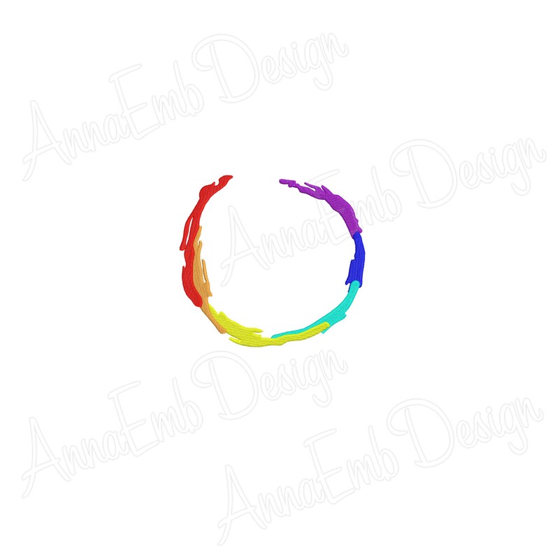 Rainbow Monogram Frame Embroidery Design. Font Frame. Rainbow ...