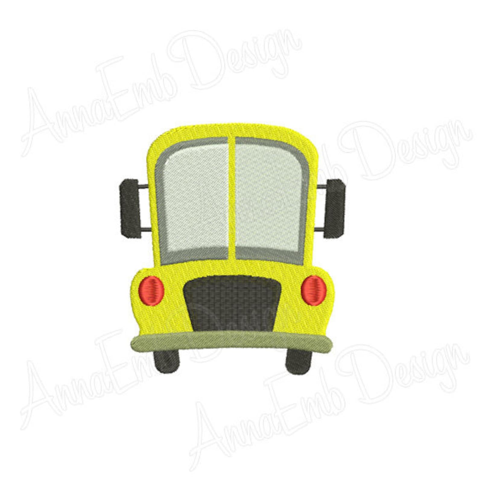 School Bus Embroidery Design. Mini School Bus. Back to School. | Etsy
