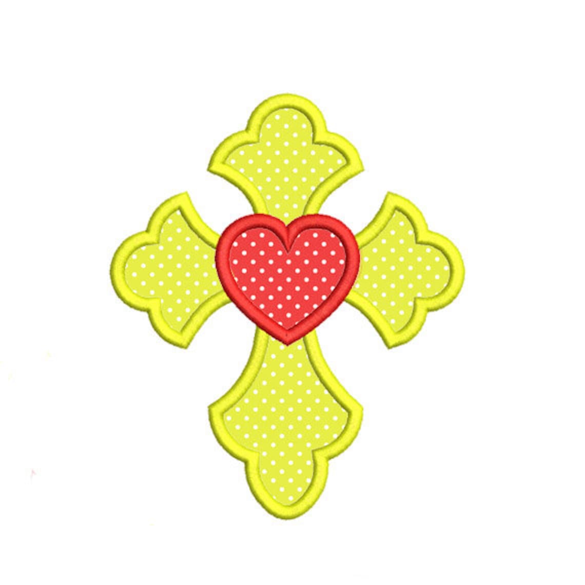 Cross Applique Embroidery Design. Cross Embroidery Design. | Etsy