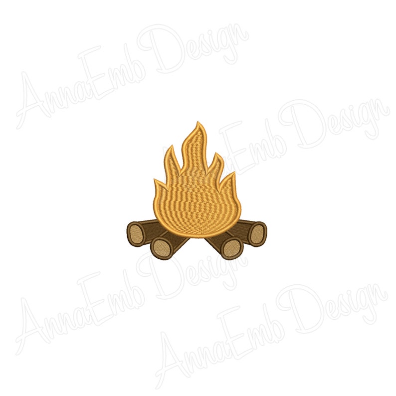 Camping Fire Embroidery Design. Bonfire Embroidery Design. - Etsy