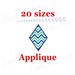 Diamond Applique Embroidery Design. Diamond Embroidery Design. Machine ...
