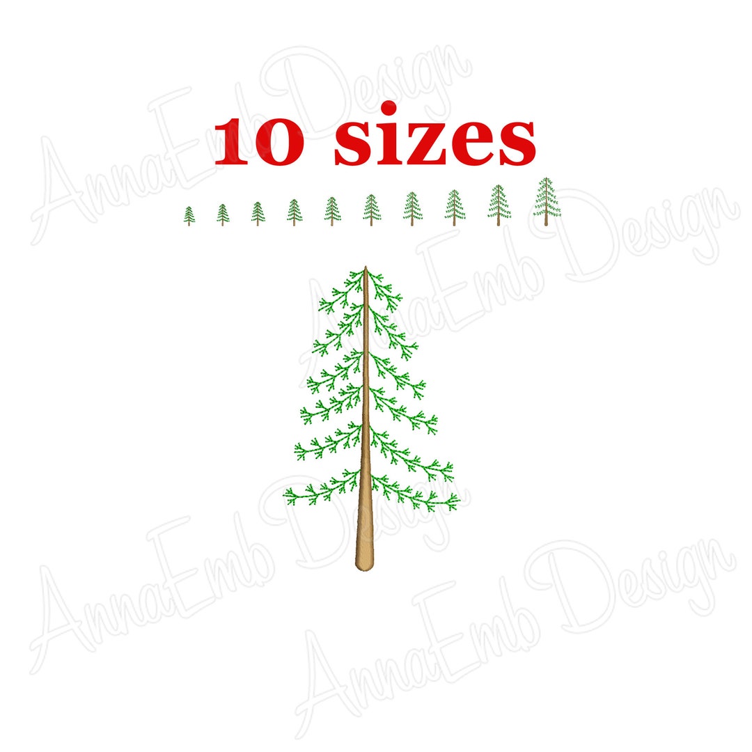 Tree Embroidery Design. Camping Embroidery Design. Tree Mini. Tree ...