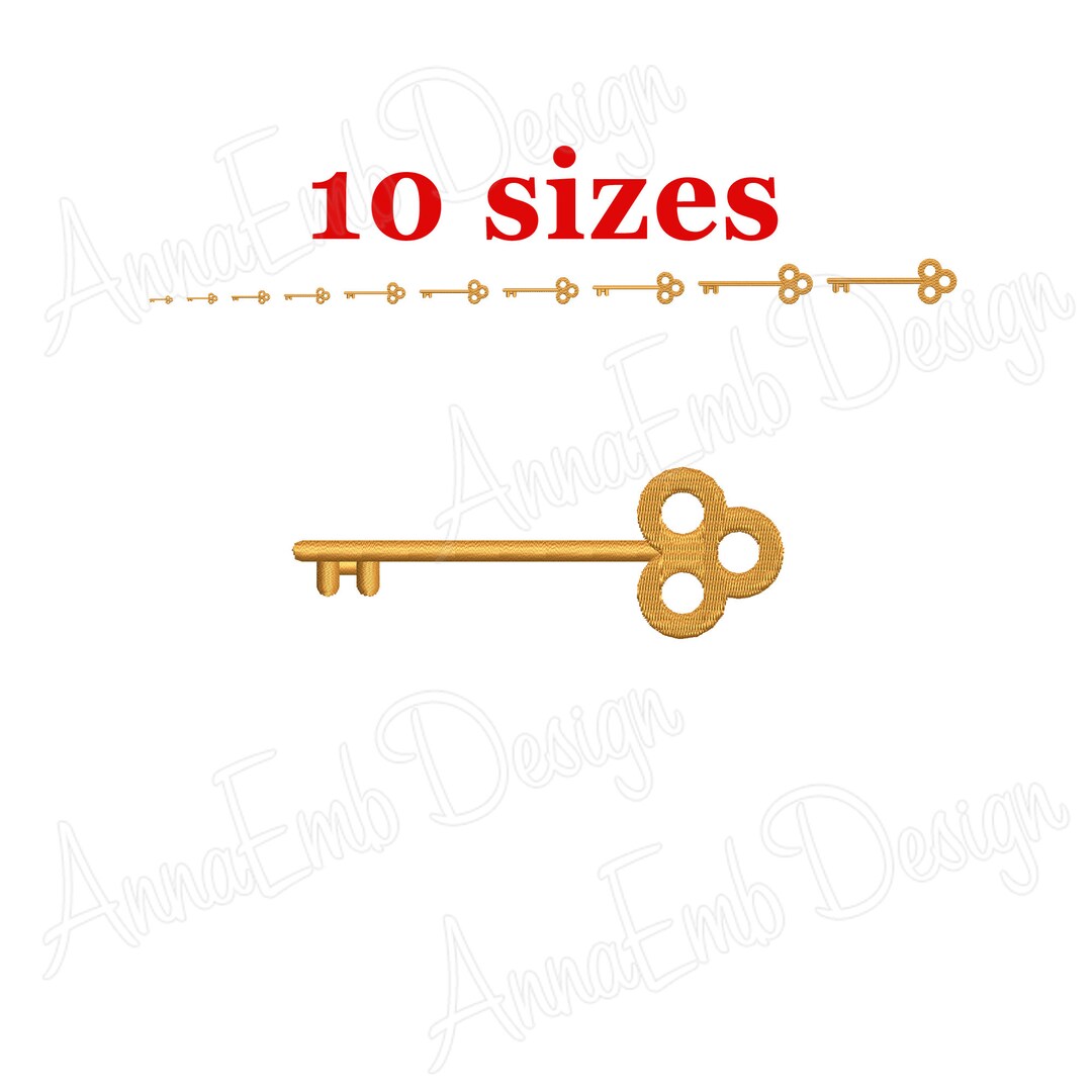 Vintage Key Embroidery Design. Machine Embroidery Design. Key ...