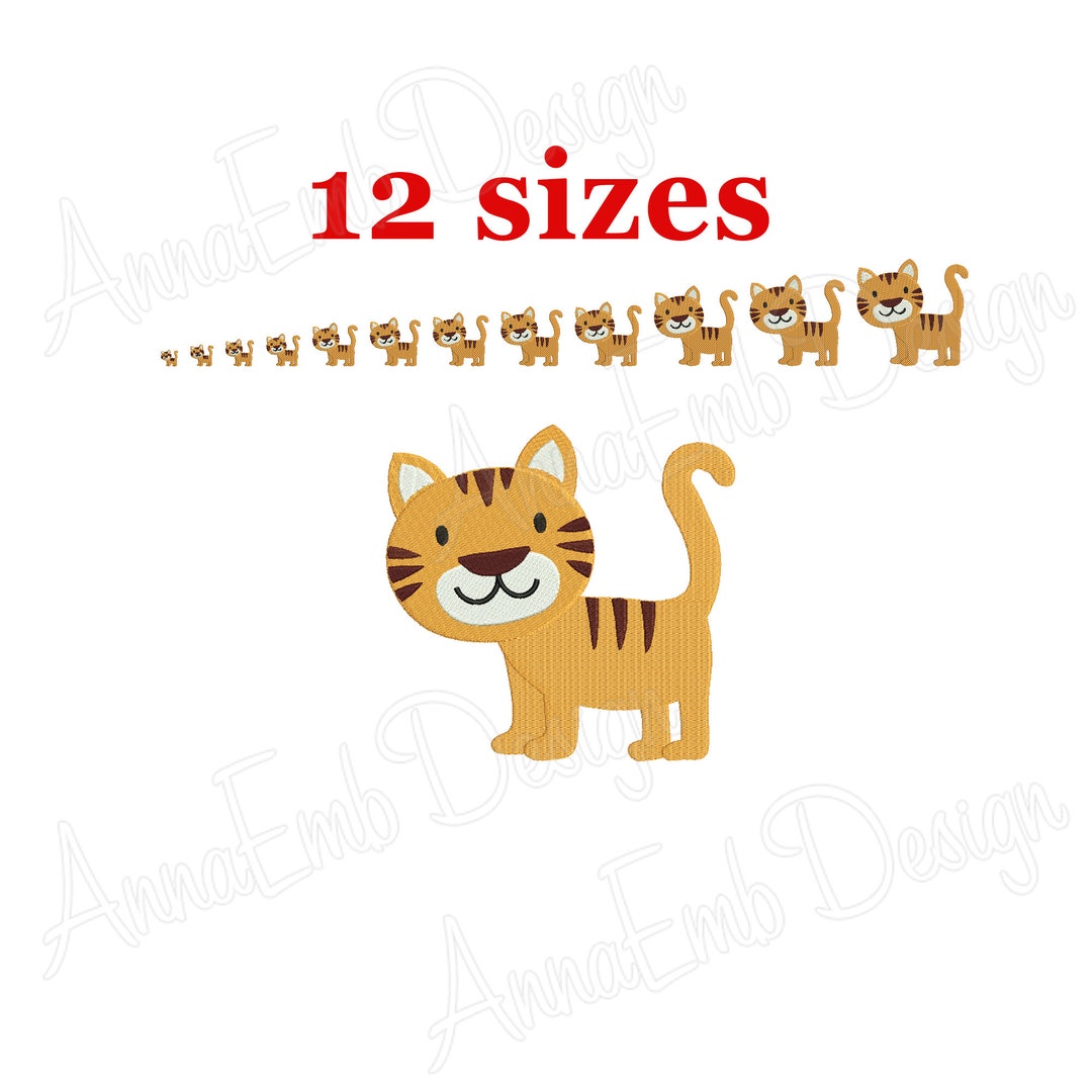 Tiger Embroidery Design. Tiger Silhouette. Tiger Mini. Tiger Design ...