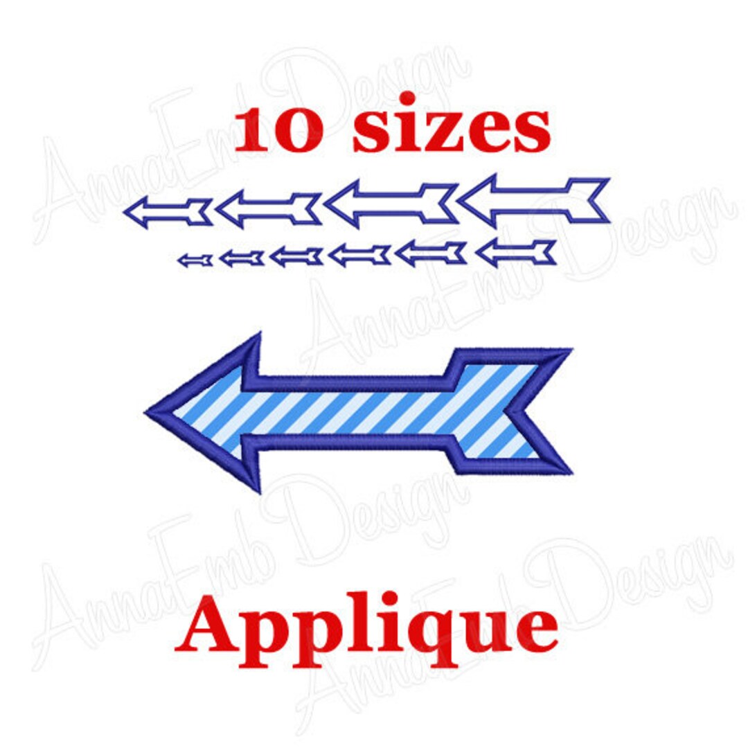 Arrow Applique Embroidery Design. Machine Embroidery Design. Basic ...