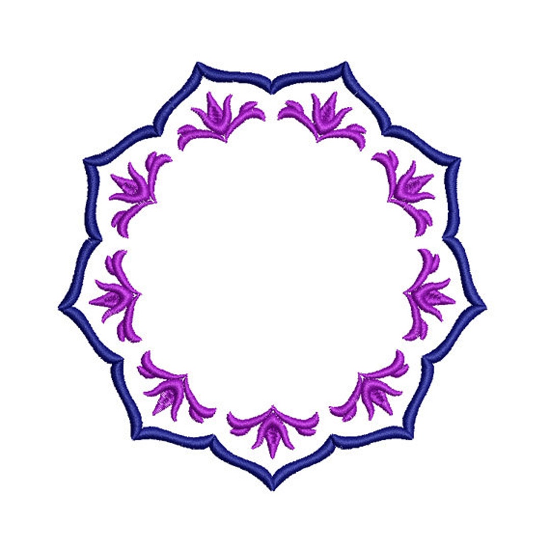 Monogram Font Frame. Machine Embroidery Design. Monogram Frame ...
