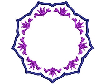 Monogram Frame Machine Embroidery Design - Etsy