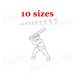 Baseball Player Embroidery Design. Baseball Player Silhouette. Baseball ...