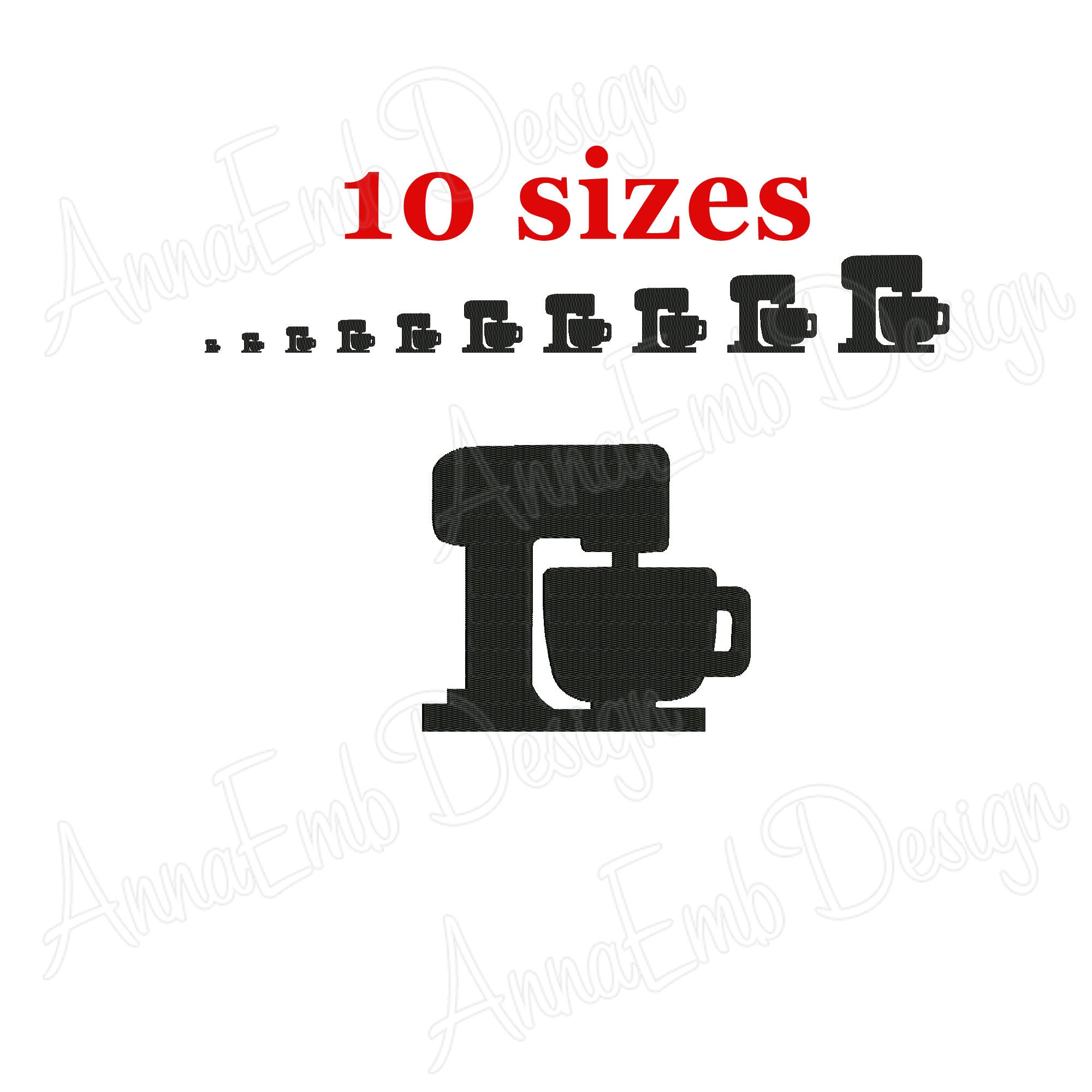 Kitchen Mixer Embroidery Design. Mini Kitchen Mixer. Machine Embroidery ...