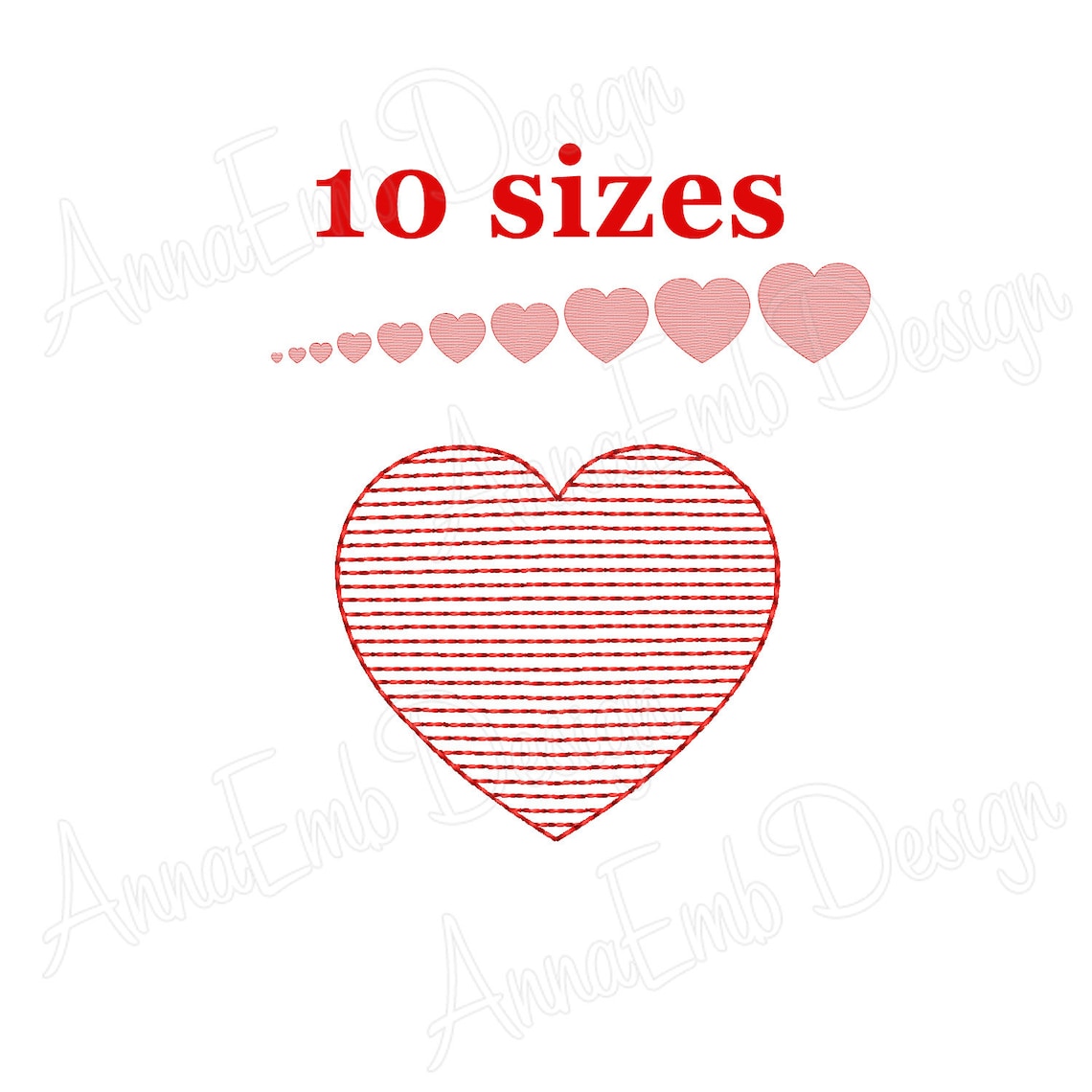 Heart Sketch Stitch Embroidery Design. Mini Heart Embroidery. Love ...