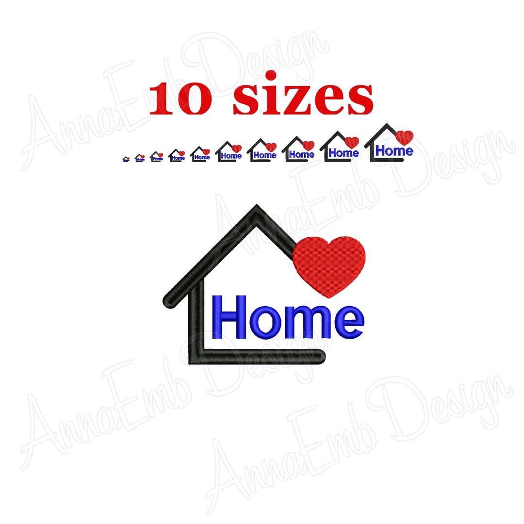 Home Embroidery Design. House Embroidery Design. Mini House. Machine ...