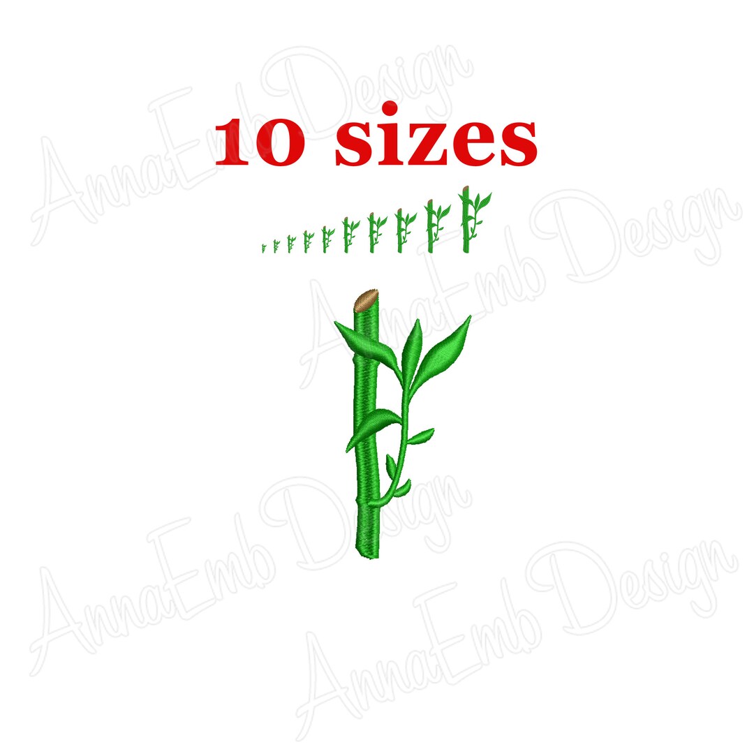 Bamboo Embroidery Design. Bamboo Mini. Machine Embroidery Design ...