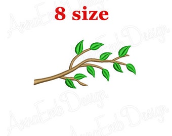 Branch Embroidery Design. Leaves Branch. Tree Branch. Plant - Etsy