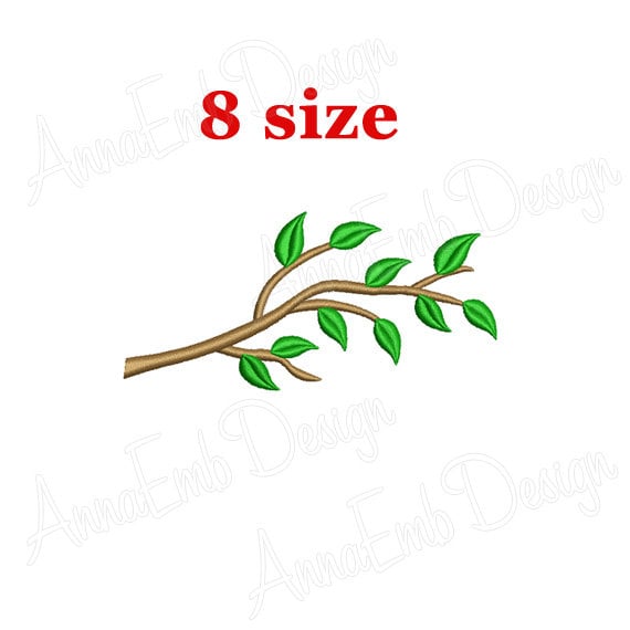 Branch Embroidery Design. Leaves Branch. Tree Branch. Plant - Etsy
