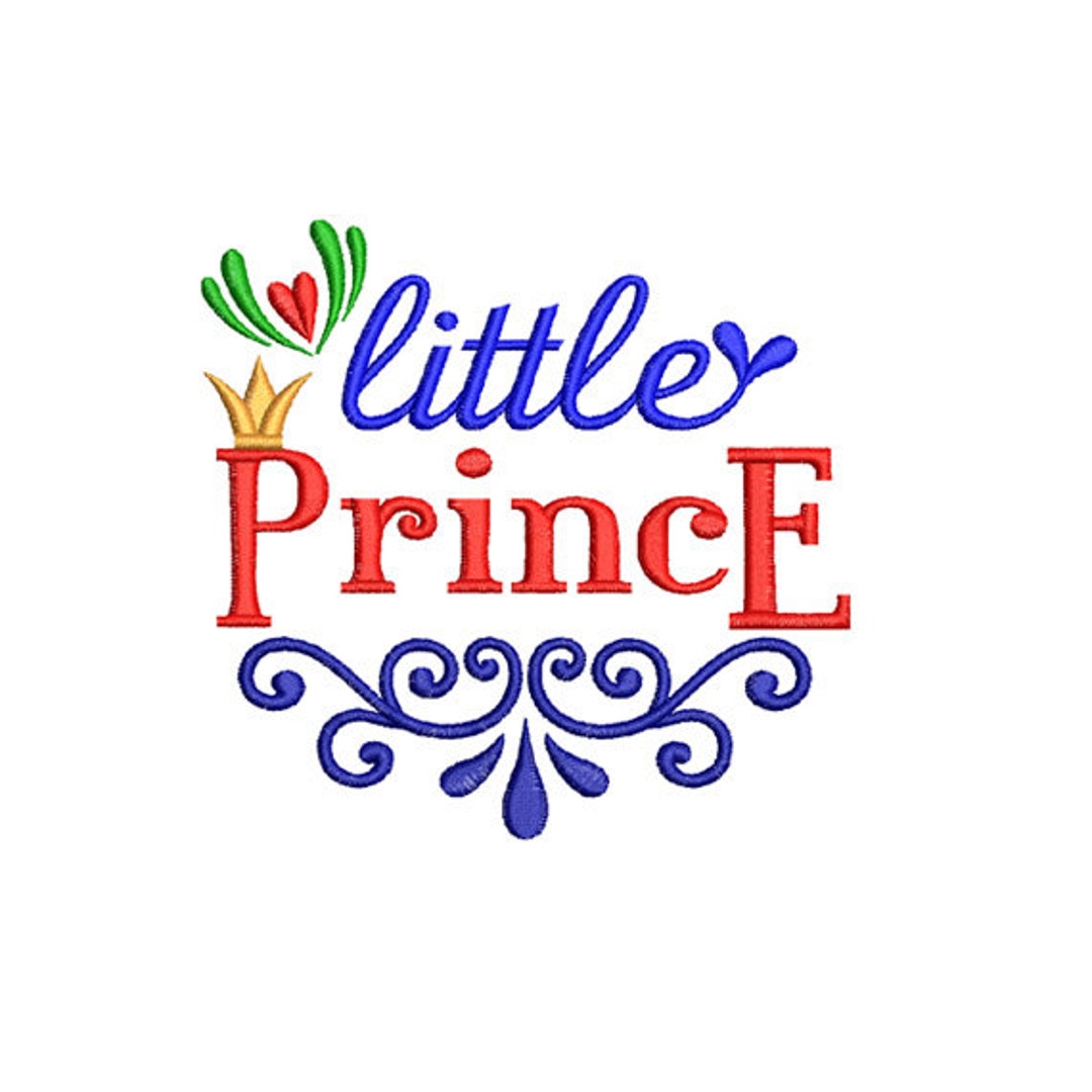Little Prince Machine Embroidery Design. Crown Embroidery. Prince ...