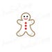 Gingerbread Man Applique Embroidery Design. Mini Gingerbread Man ...