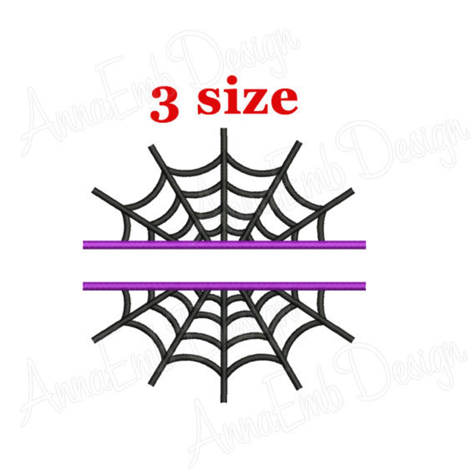 Split Spider Web Embroidery Design. Spider Web Embroidery. | Etsy