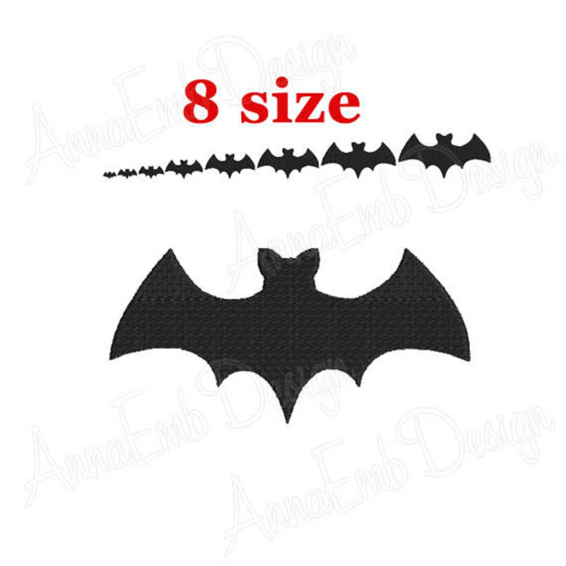 Bat Embroidery Design. Bat Silhouette. Bat Mini Embroidery. - Etsy