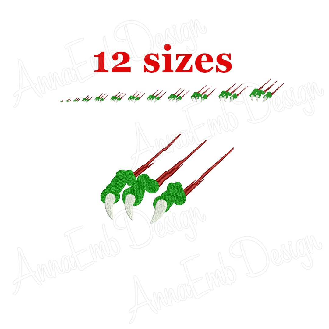 Claw Mark Embroidery Design. Claw Mark Mini. Machine Embroidery Design ...
