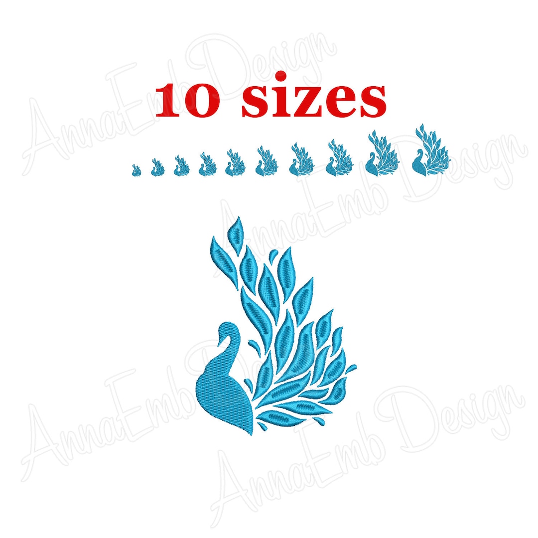 Peacock Embroidery Design. Peacock Mini. Machine Embroidery Design ...