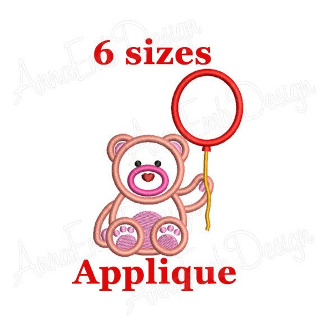Bear Applique Embroidery Design. Machine Embroidery Design. Animal ...