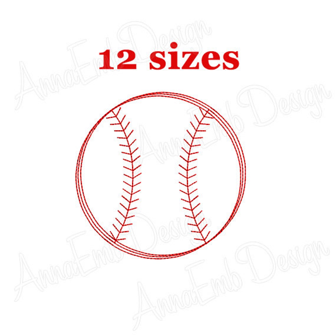 Baseball Embroidery Design. Mini Baseball. Softball Design. | Etsy