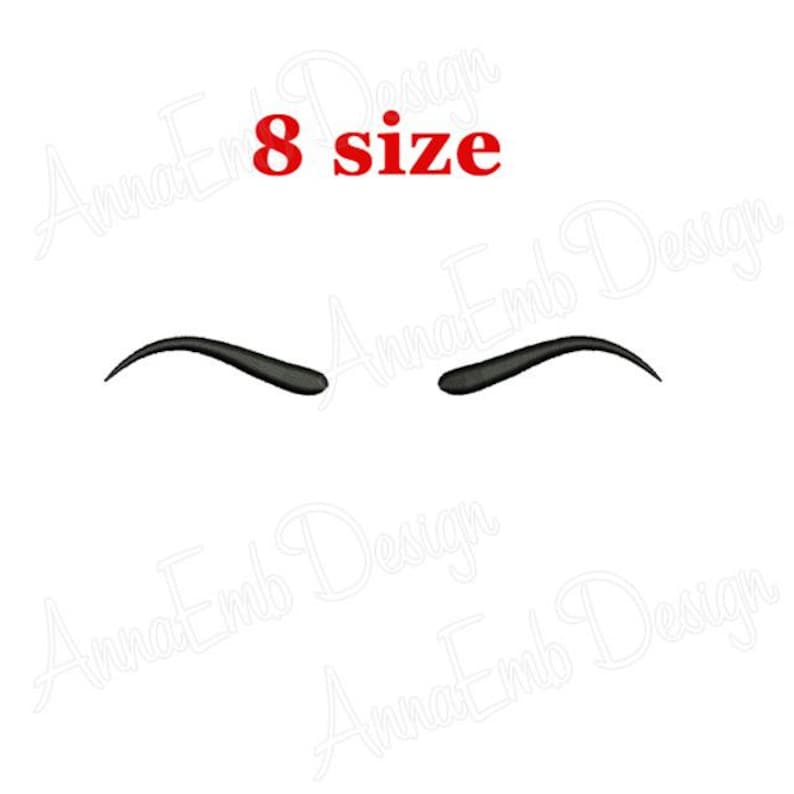 Eyebrow Embroidery Design. Eyes Embroidery Design. Face Embroidery ...