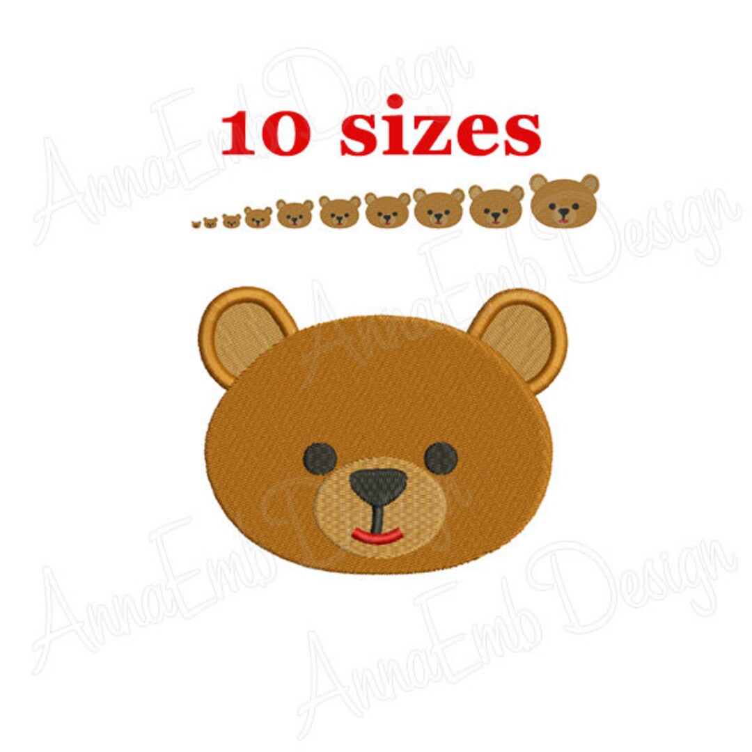 Bear Embroidery Design. Bear Design. Mini Bear. Machine Embroidery ...